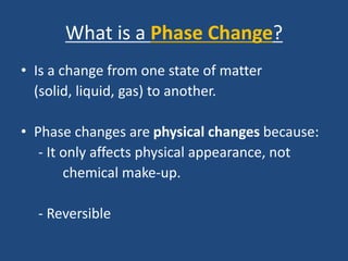 Phase Changes and the Particle Theory of Matter.ppt