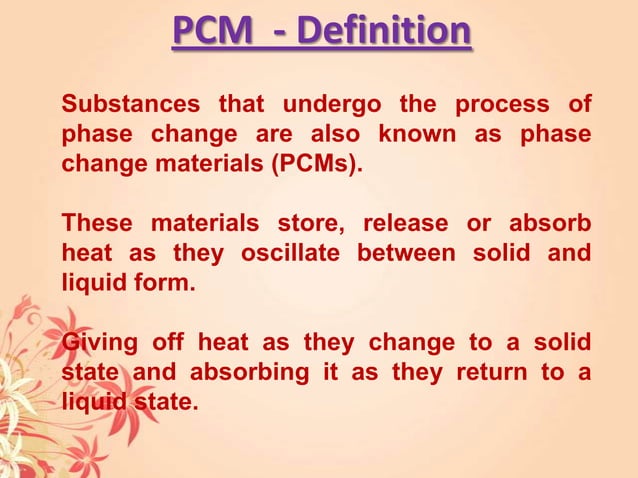Phase changing materials | PPTX | Chemistry | Science