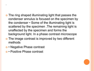 Phase contrast & Flurosence microscope | PPTX