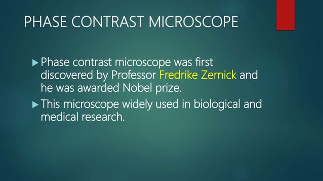 Phase contrast and Fluorescent microscope | PPTX | Chemistry | Science