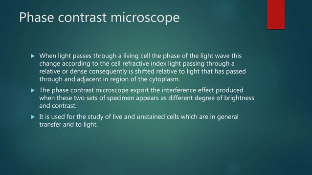 Phase contrast and Fluorescent microscope | PPTX | Chemistry | Science