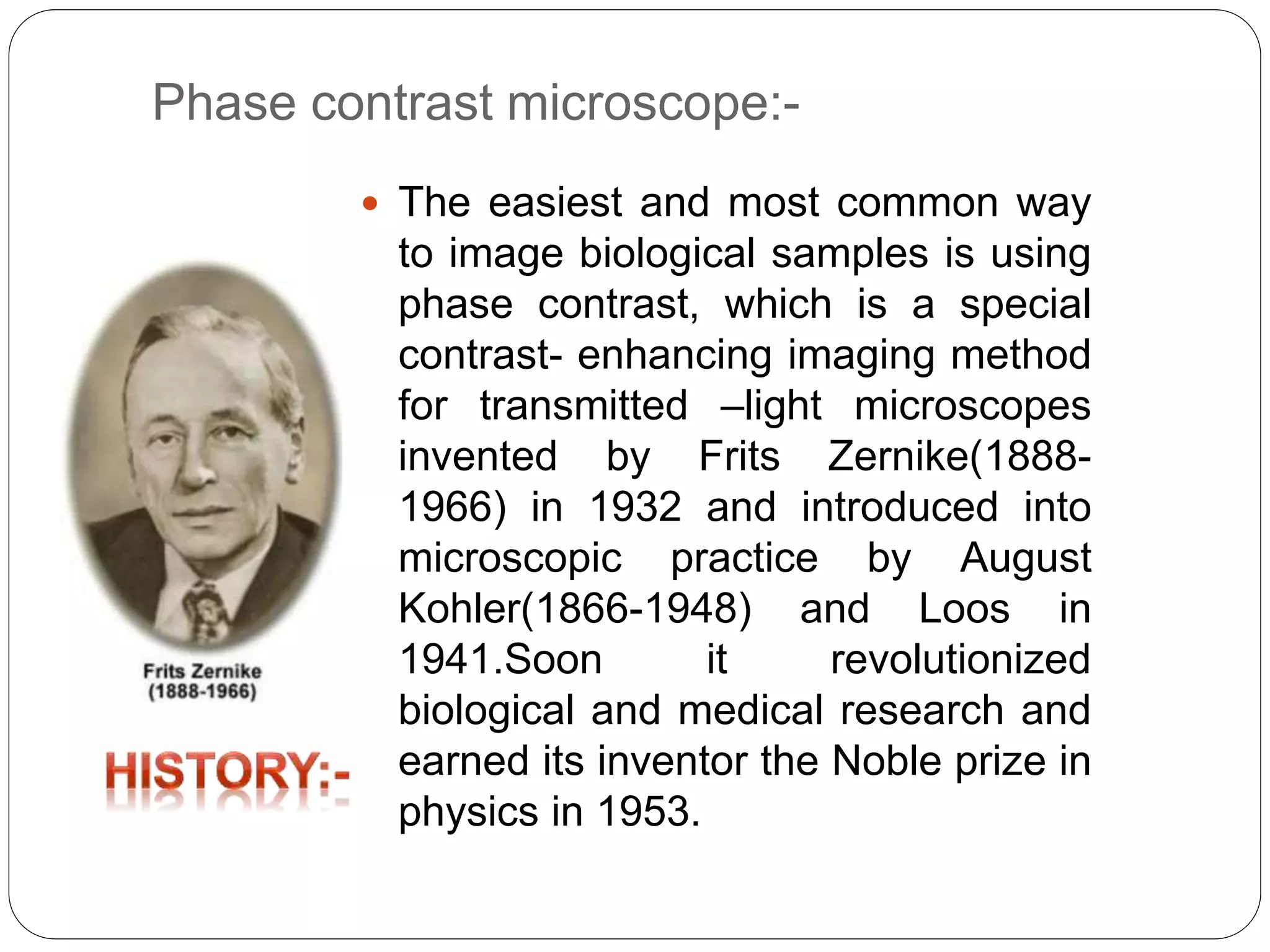 Phase contrast microscope | PPTX