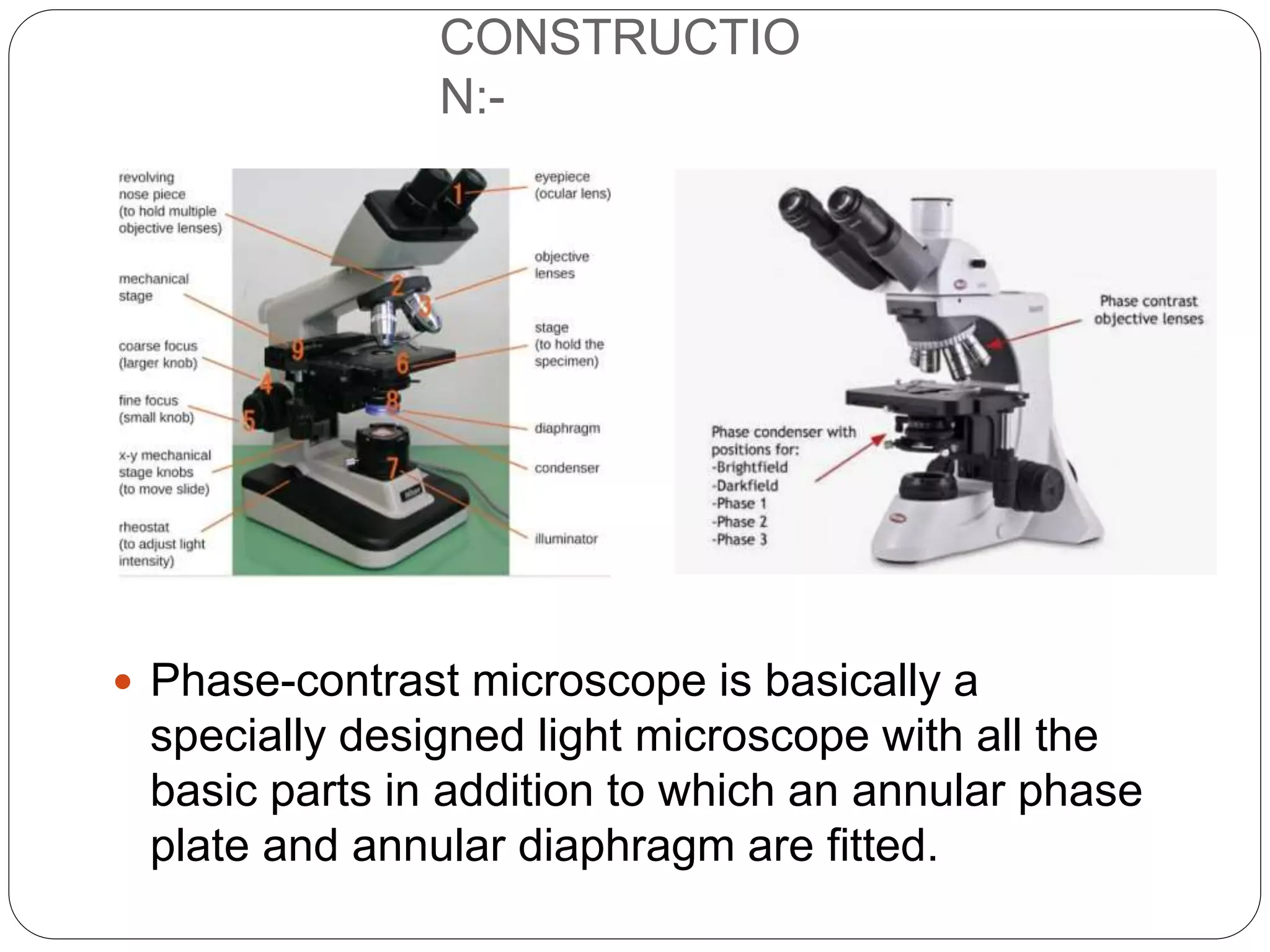 Phase contrast microscope | PPTX