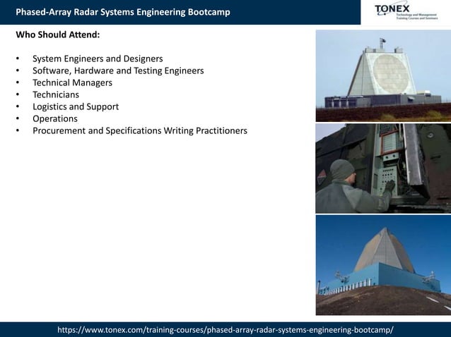 Phased-Array Radar Systems Engineering Bootcamp : Tonex | PPT