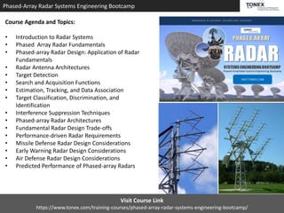 Join Tonex Training Phased Array Radar Systems Engineering Bootcamp | PPTX