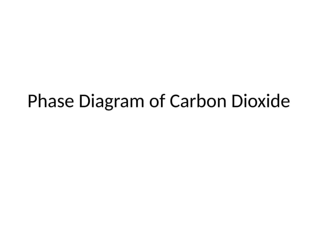 Phase Diagram of Carbon Dioxide(CO2).pptx. | PPTX