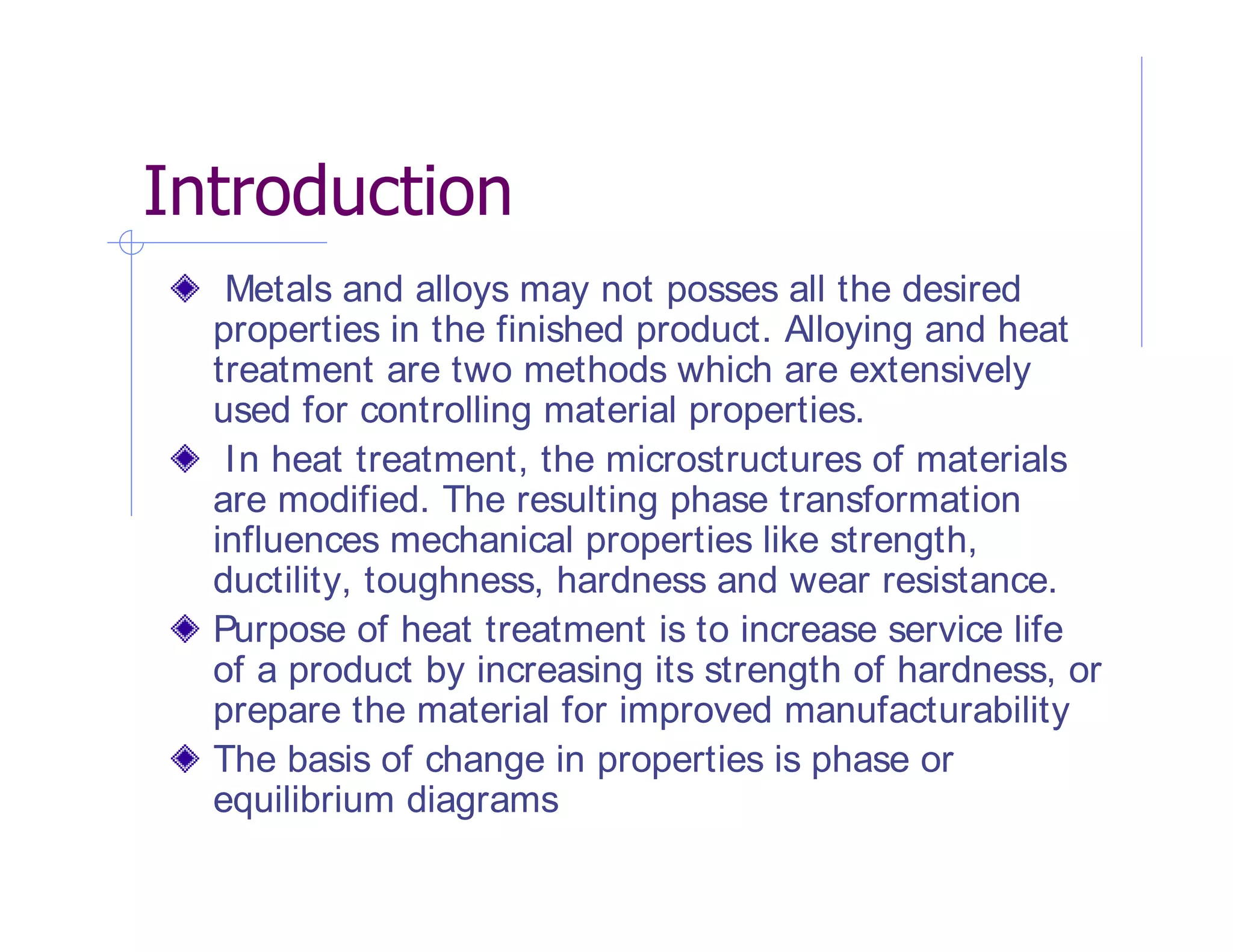 Phase Diagram & Heat Treatment Of Metals | PDF