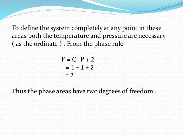 Phase diagram of a one component system ( water system )