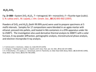 Phase Diagram, ZrO2 and Al2O3 System | PPTX