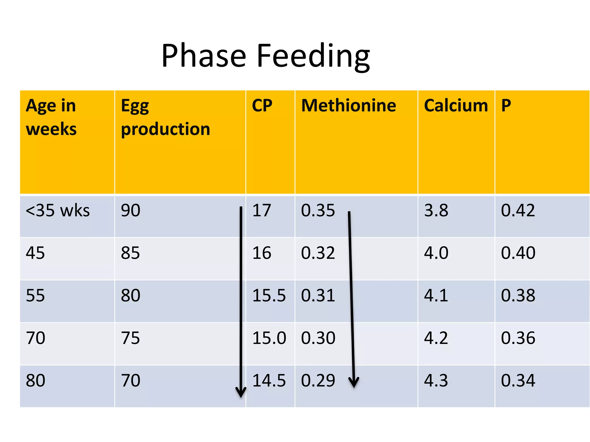 Phase feeding in layers | PPTX
