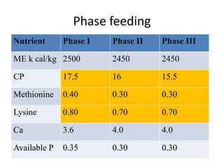 Phase feeding in layers | PPTX