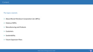Literature or Organization Study of BPCL | PPTX