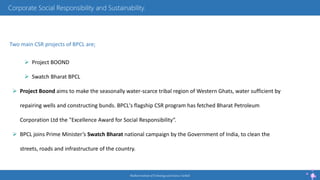 Literature or Organization Study of BPCL | PPTX
