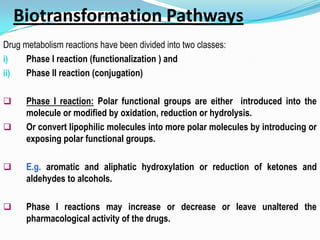 Phase ii biotransform of drugs | PPTX