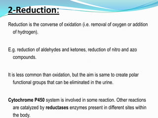 Phase ii biotransform of drugs | PPTX