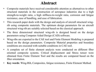 Airfoil analysis using ansys in airplanewing ribs.pptx | Physics | Science