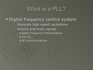 Phase locked loop design | PPT