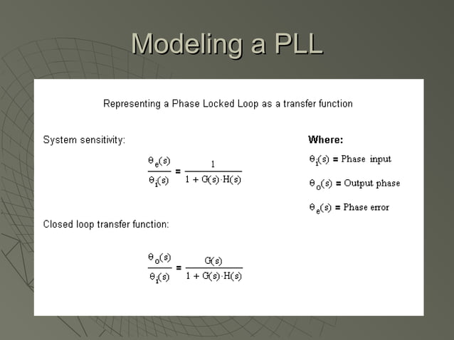 Phase locked loop design | PPT