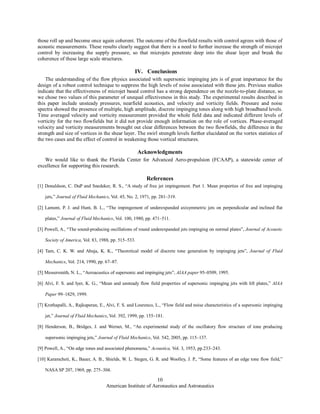 Role of Coherent Structures in Supersonic Jet Noise and Its Control | PDF | Physics | Science