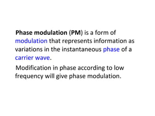 Phase modulation | PPT