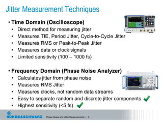 Measuring Jitter Using Phase Noise Techniques | PPTX
