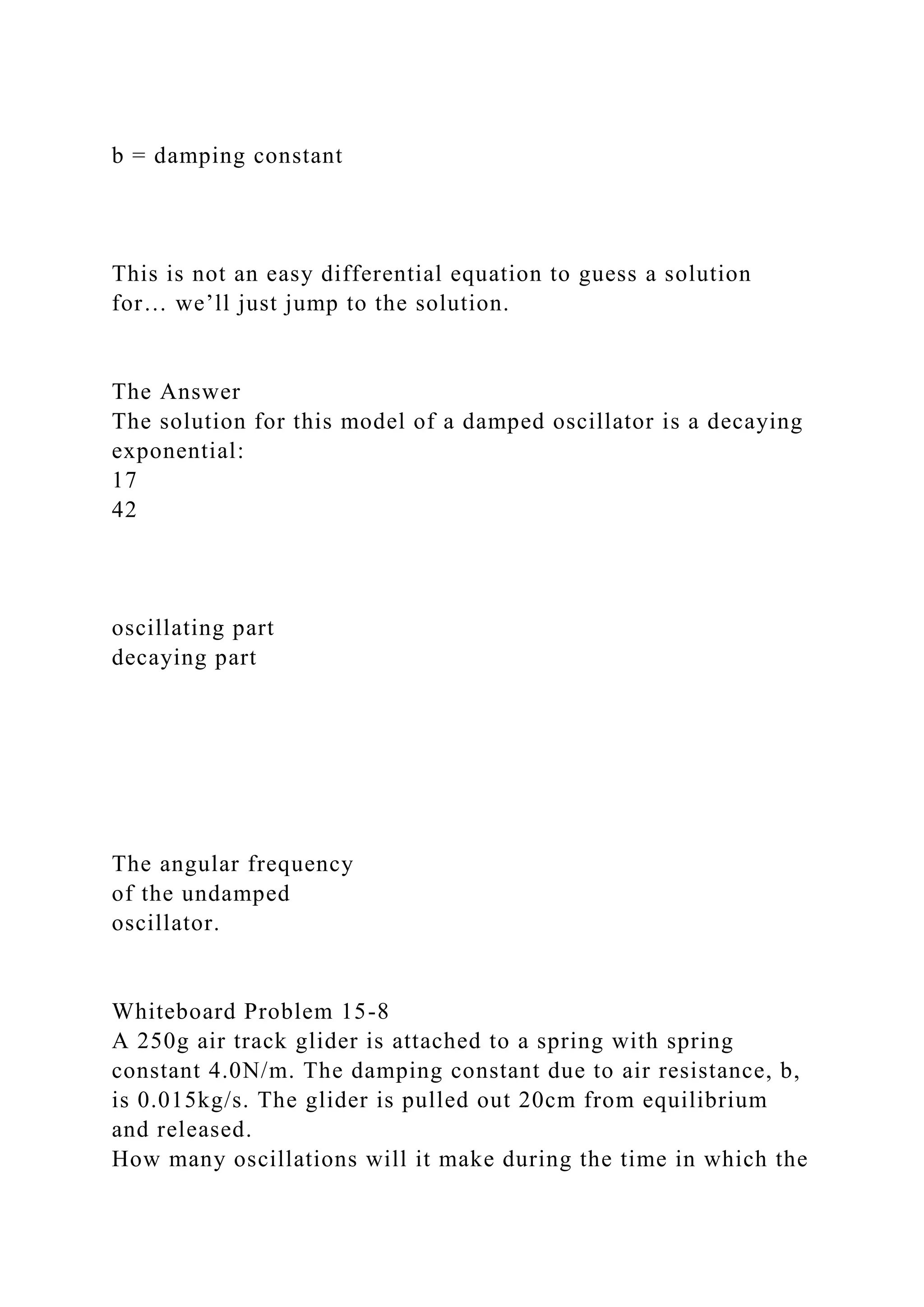 Phase, Pendulums, & Damping An investigation into swingers .docx