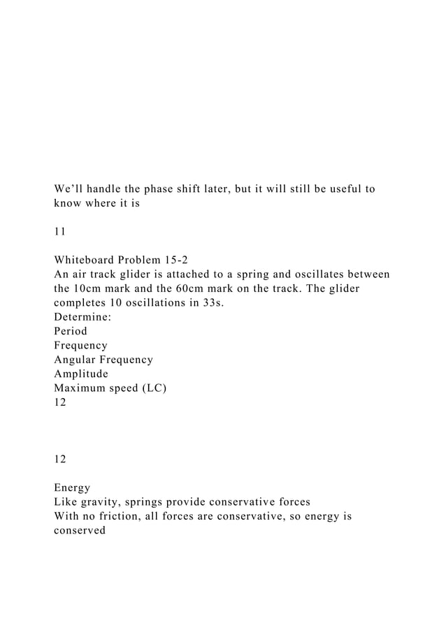 Phase, Pendulums, & Damping An investigation into swingers .docx | Free Download