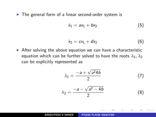 Phase plane analysis (nonlinear stability analysis) | PDF
