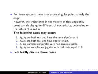 Phase plane analysis (nonlinear stability analysis) | PDF
