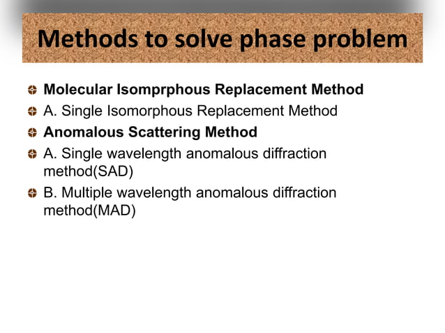 Phase problem | PPTX | Chemistry | Science