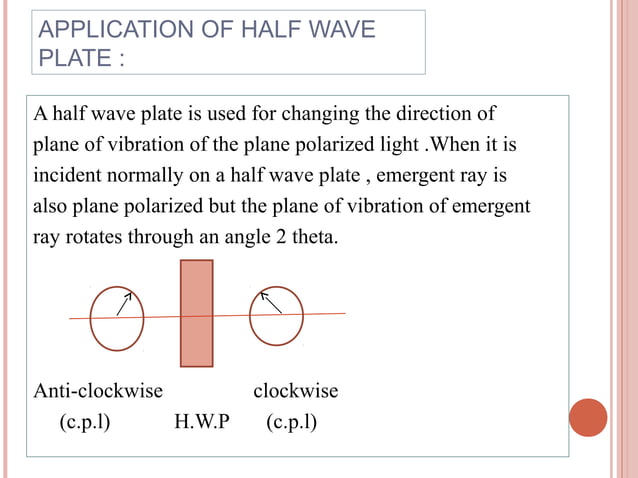 Phase retardation plates | PPT | Physics | Science