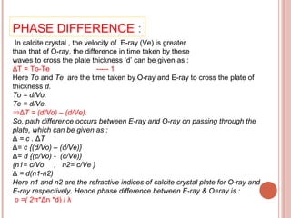 Phase retardation plates | PPT