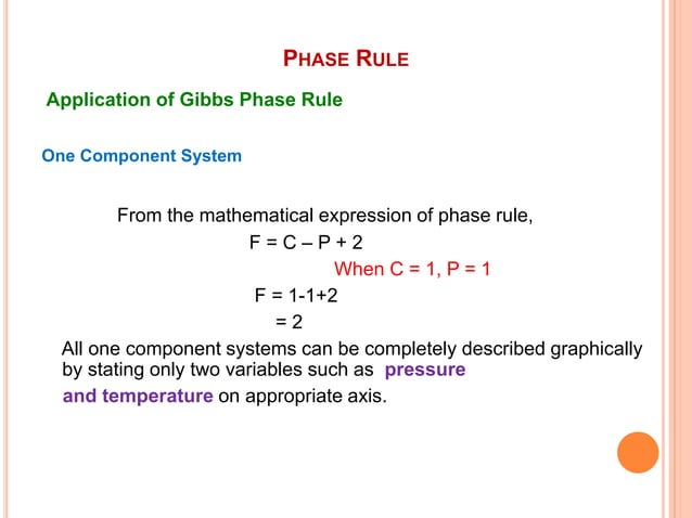 Phase Rule.ppt | Chemistry | Science