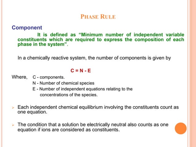 Phase Rule.ppt | Chemistry | Science