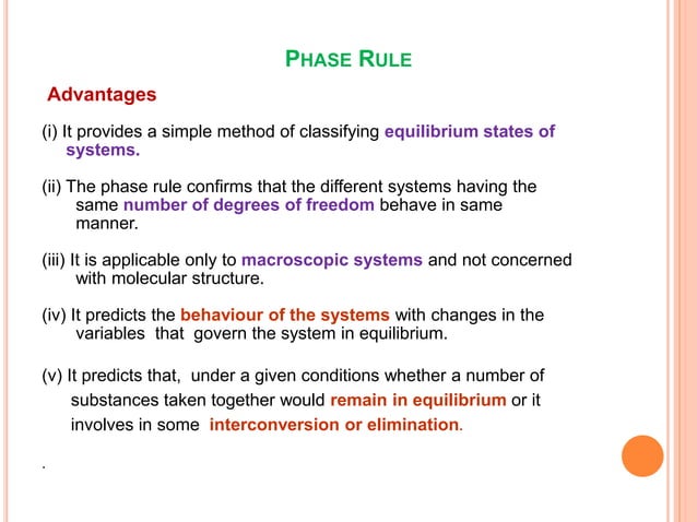 Phase Rule.ppt | Chemistry | Science