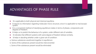 Phase rule and it's applications | PPTX