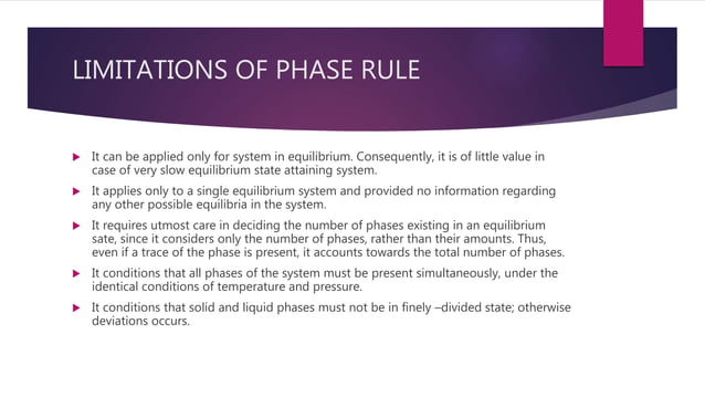 Phase rule and it's applications | PPTX | Chemistry | Science