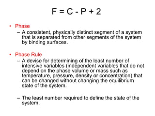 Phase rule -btech (chemistry) | PPTX