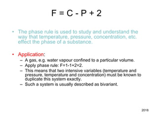Phase rule -btech (chemistry) | PPTX