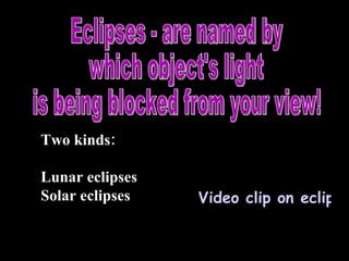 Phases And Eclipses | PPT