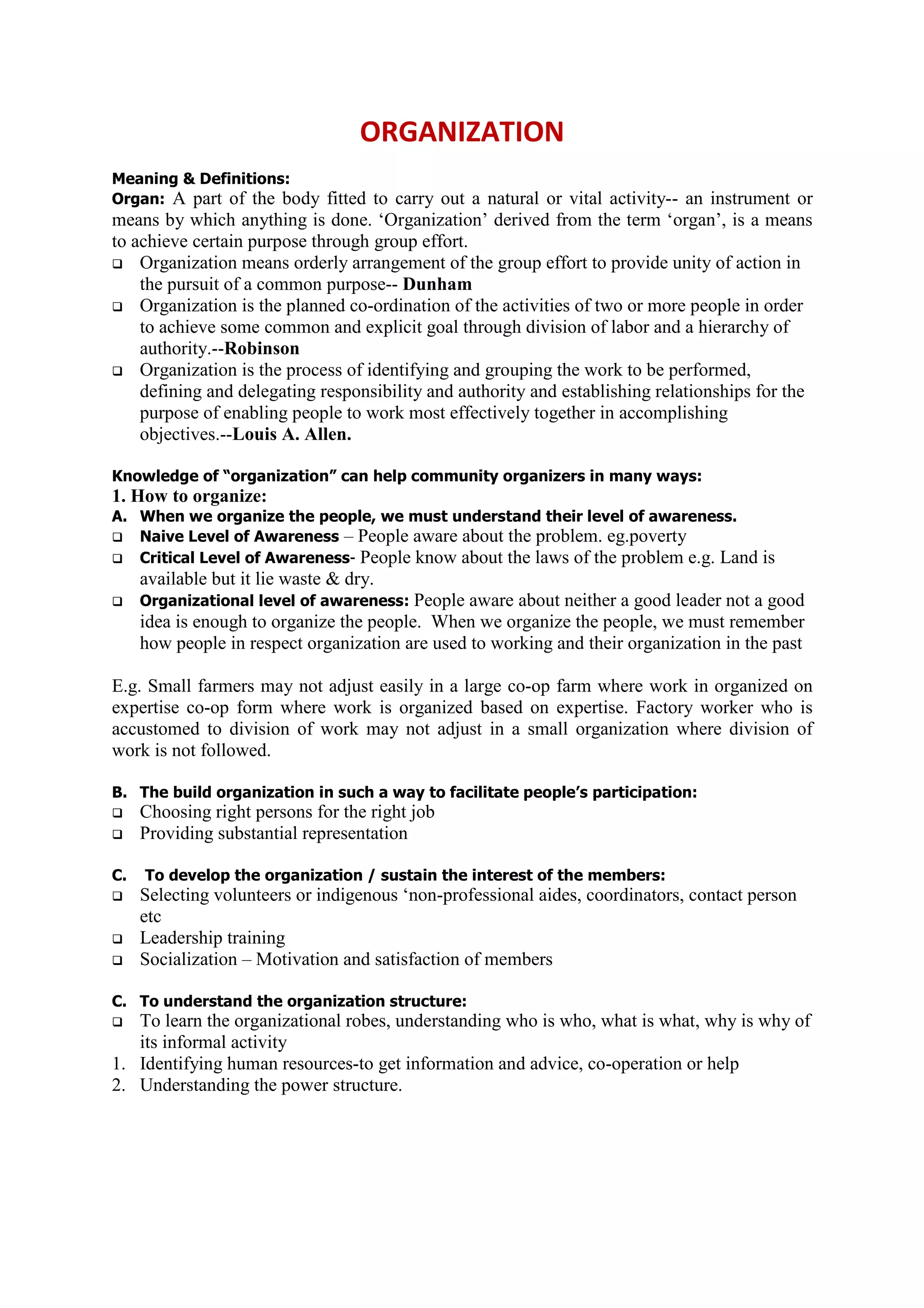 Phases and Methods of Community Organization | PDF