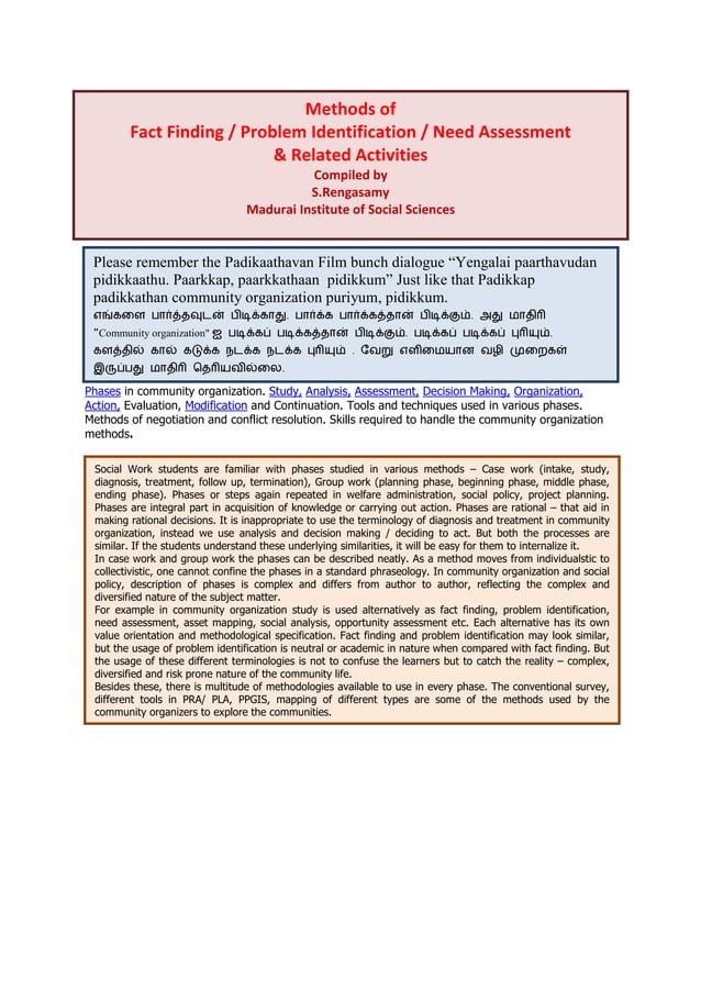 Phases and Methods of Community Organization | PDF | Education
