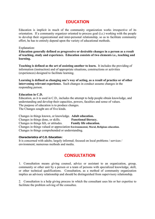 Phases and Methods of Community Organization | PDF | Education