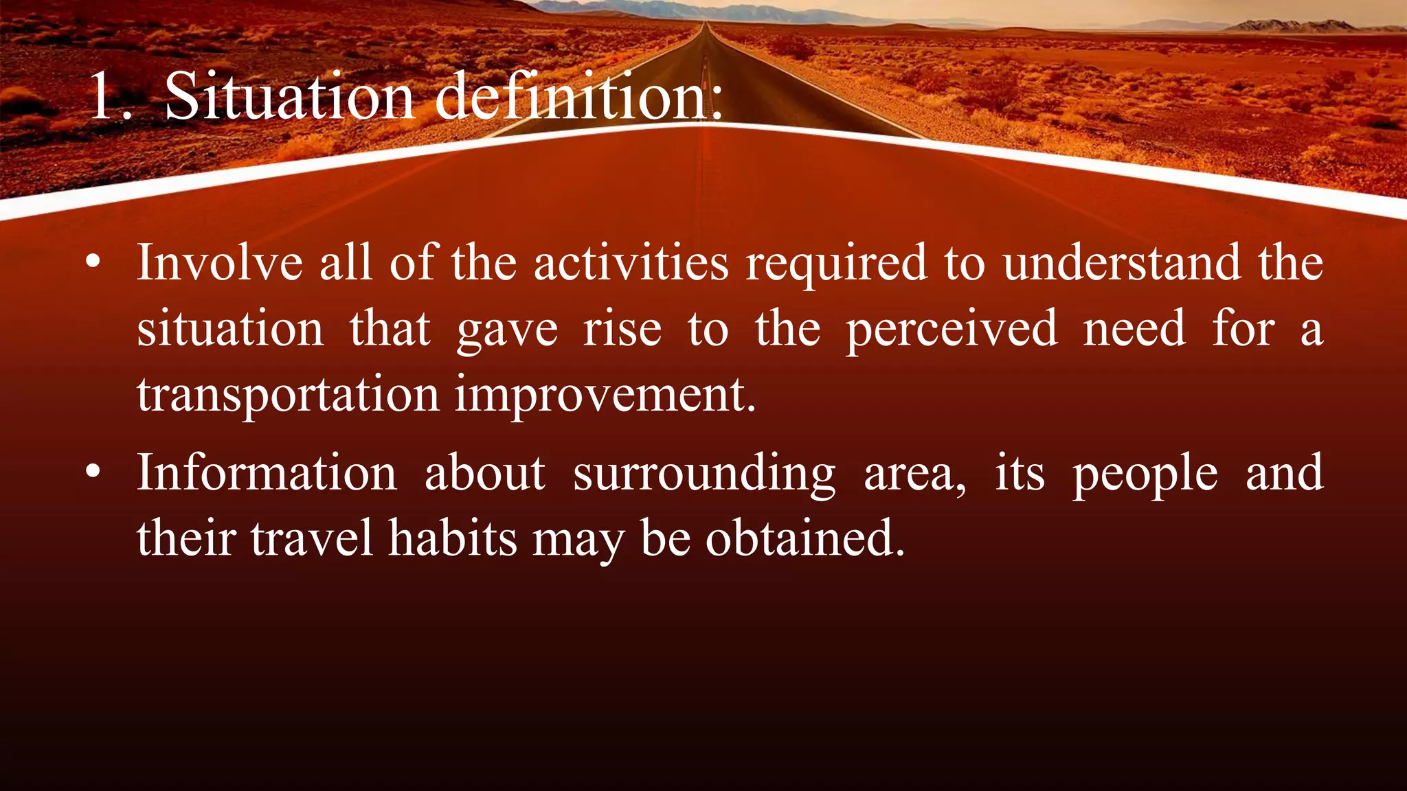 Phases and principles of transportation planning | PDF