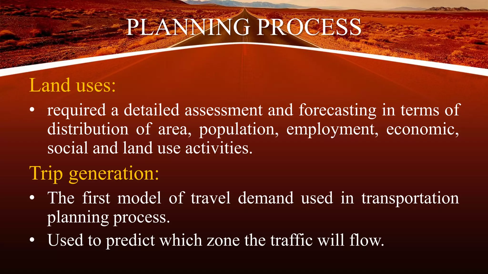 Phases and principles of transportation planning | PDF