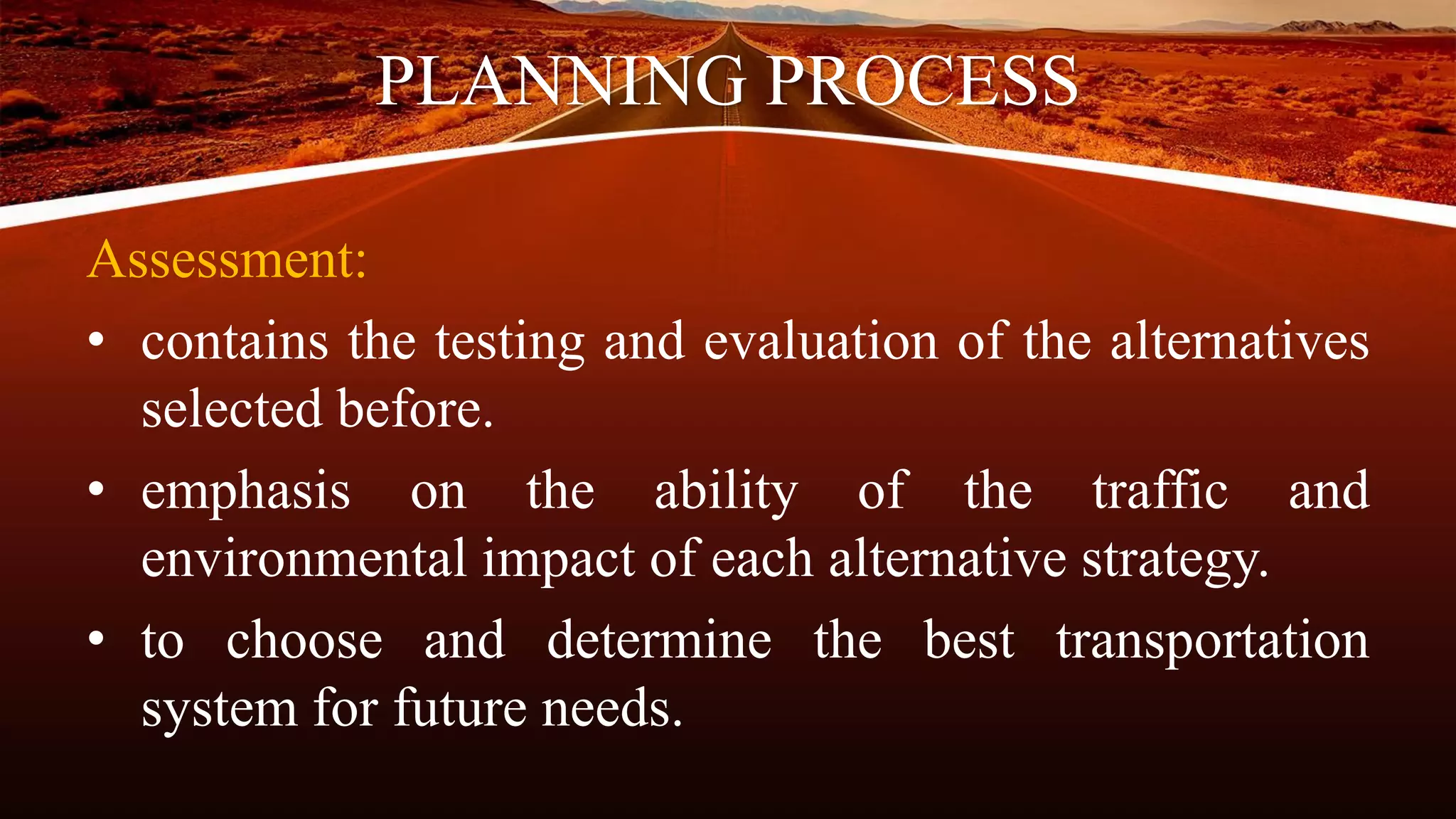 Phases and principles of transportation planning | PDF