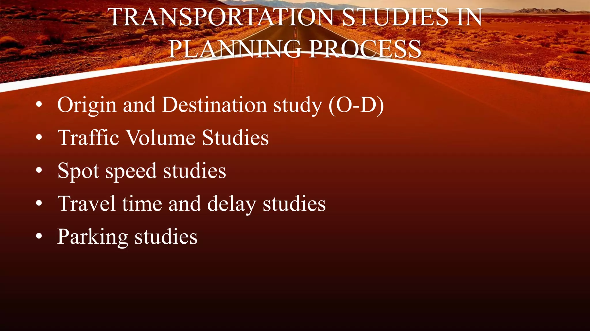 Phases and principles of transportation planning | PDF