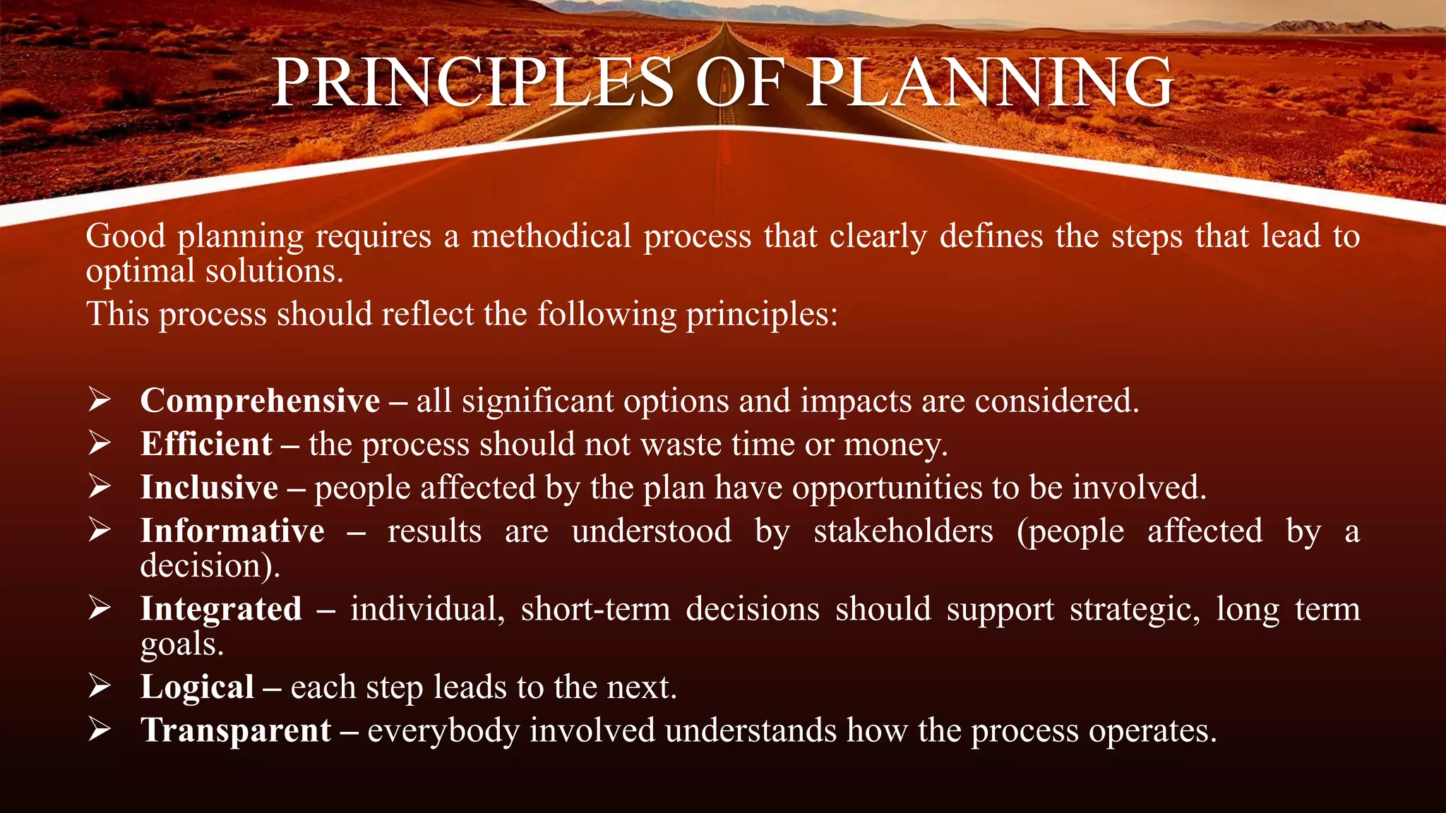 Phases and principles of transportation planning | PDF