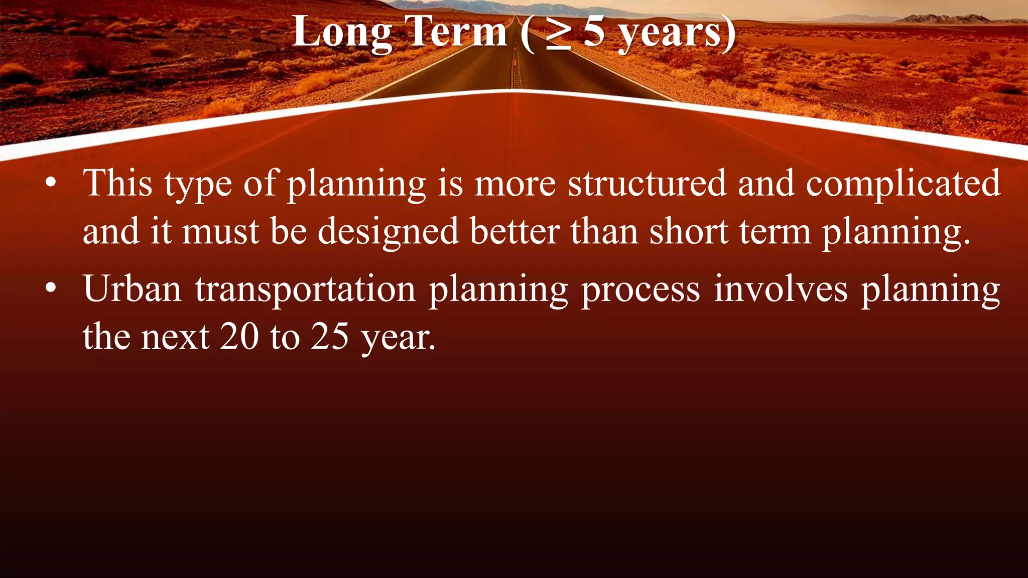 Phases and principles of transportation planning | PDF