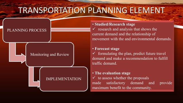 Phases and principles of transportation planning | PDF | Logistics and ...